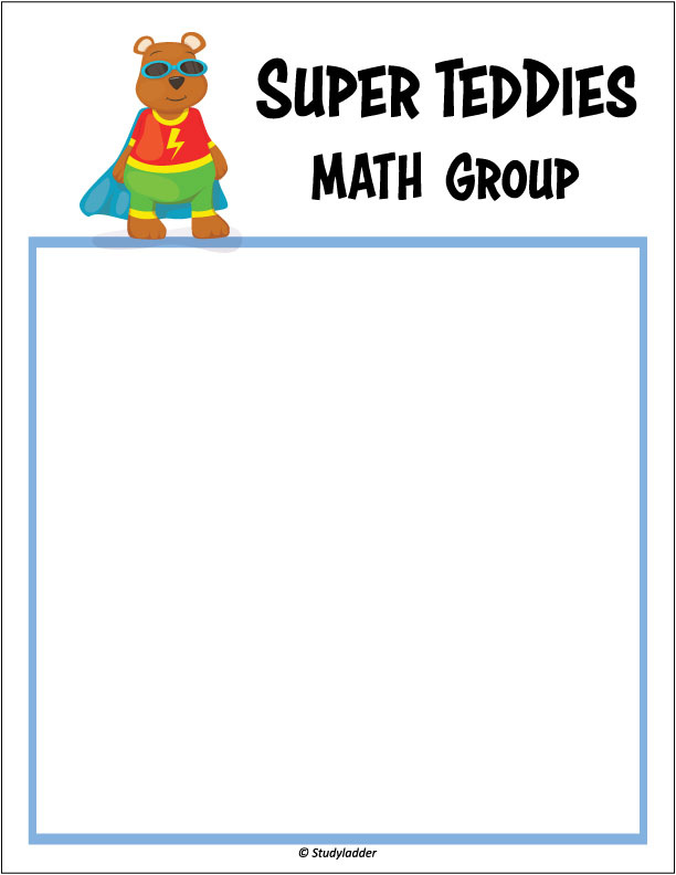 Math Groups Chart: Super Teddies - Studyladder Interactive Learning Games