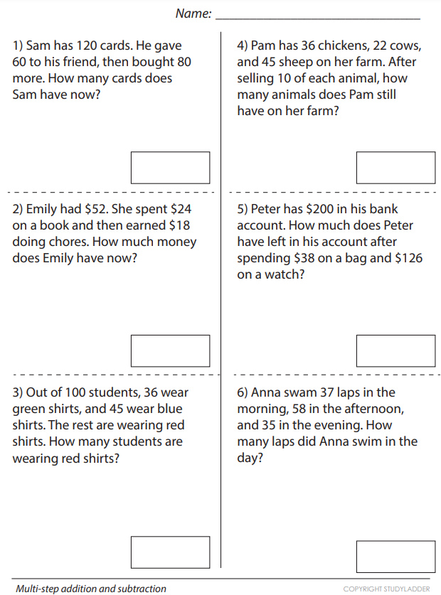 Multistep addition and subtraction - Studyladder Interactive Learning Games