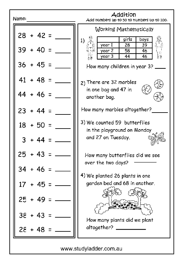 Adding Two Digit Numbers Studyladder Interactive Learning Games