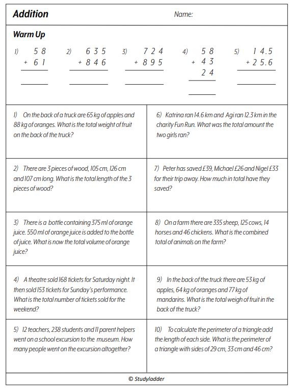 Adding Three Digit Numbers problem Solving Studyladder Interactive 
